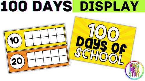 100 Days of School Chart Display Countdown by Improving Your Classroom