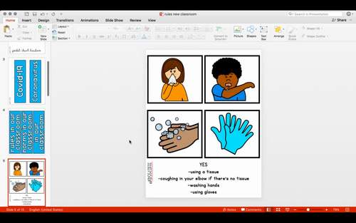 Covid-19 Pocket Chart Rules by Kids and Coffee | TPT