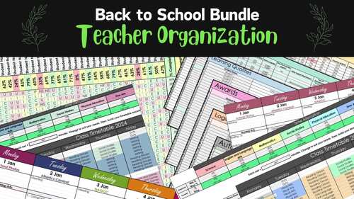 Back to School Bundle 2024-2025- Teacher Organization by SheetsSmarts