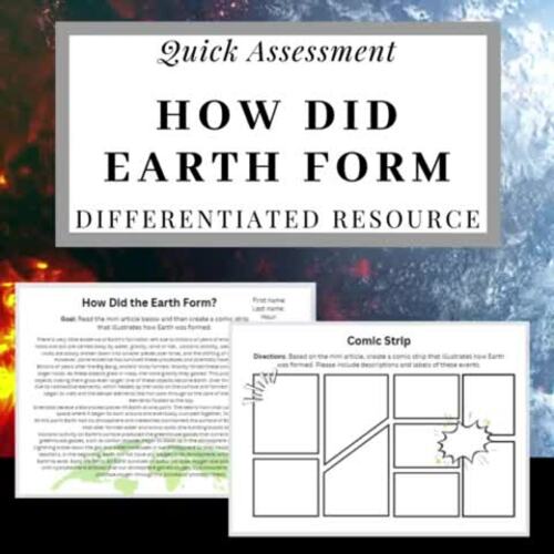 How the Earth Was Formed Warm Up or Exit Ticket | TPT