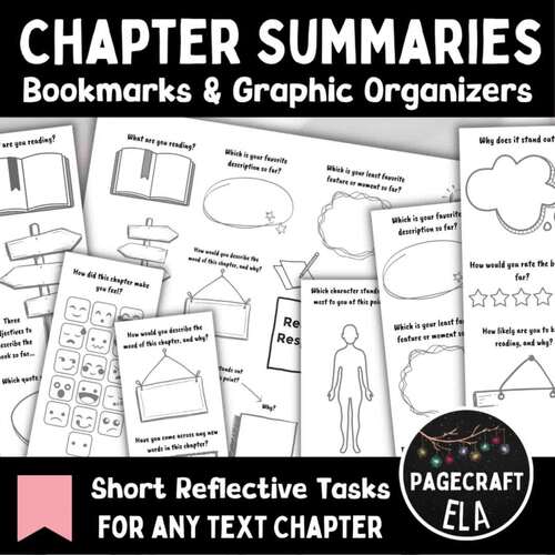 Reflective Reading Bookmark Pack for Responding to Any Chapter by ...