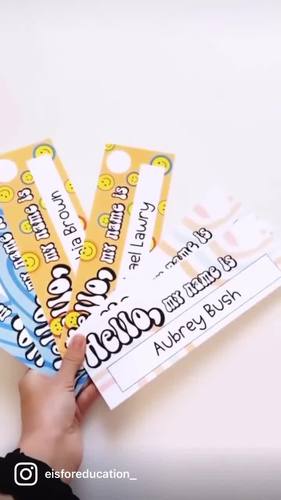 Editable Retro Groovy Classroom Decor Student Name Tags by E is for ...
