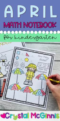 April Spring Math Notebook | Kindergarten Spring Math Activities | Math
