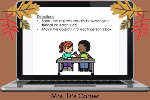 Thanksgiving Equal Shares Digital Activity | Distance Learning by Mrs ...