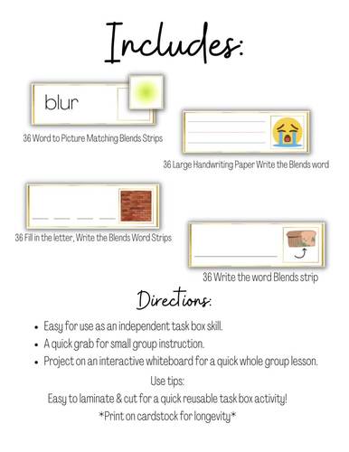 Consonant Blend Task Cards by Differentiated Education | TPT