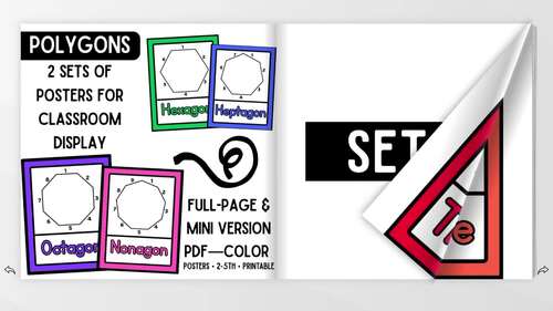 Polygon Posters | Counting Sides | Geometry Shape Names by The ...