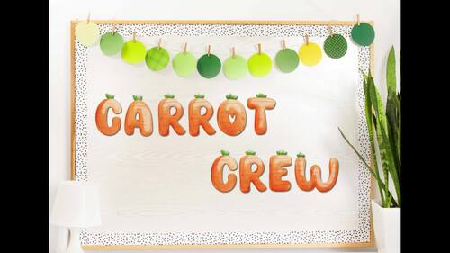 Carrots Spring Letters & Numbers for Bulletin Board & Easter Classroom ...