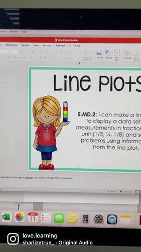 Line Plots with Fractions Slides Lesson with Notes and Google Slides ...