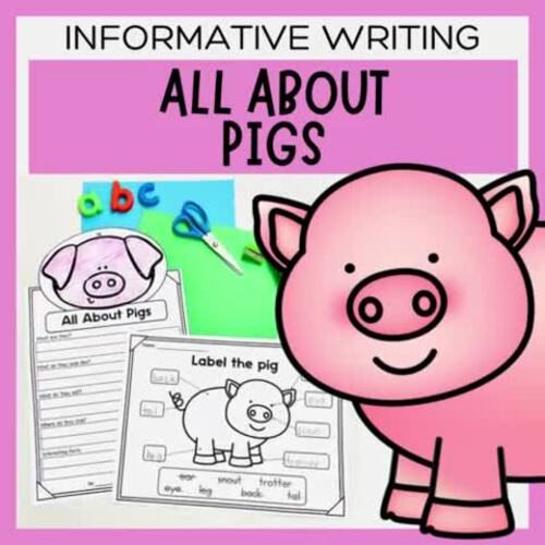 All About Pigs | Farm Animal Writing | Label a Pig | Information Report