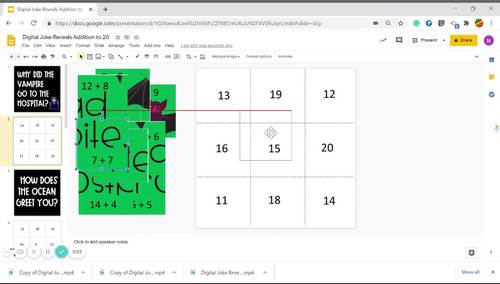 Addition to 20 Math Puzzles Joke REVEALS Google Slides by Can't Stop ...
