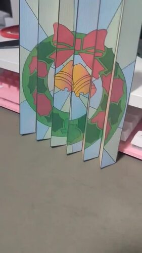 Christmas Wreath Crafts Agamograph Art X'mas Trees 2D Posters Activities