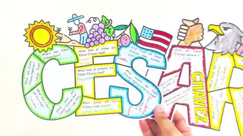 Hispanic Heritage Month Activities Art Lesson Bulletin Board Cesar ...