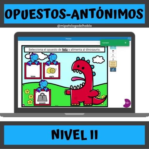 Opuestos Antónimos Nivel II Boom Cards by Mi Patologa del Habla | TpT