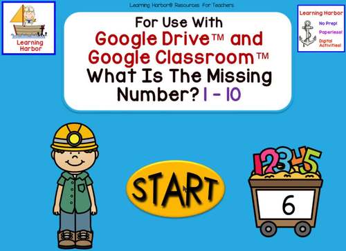 Distance Learning What is the Missing Number? 1 - 10 Kinder for Google ...