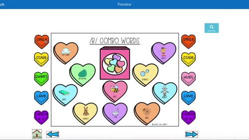 VALENTINE CANDY HEARTS, DIGITAL BOOM CARDS BUNDLE (ARTIC & LANGUAGE)
