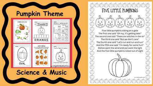 Fall Fun Pumpkin Preschool /Toddler Math & Literacy Activity Pack ...