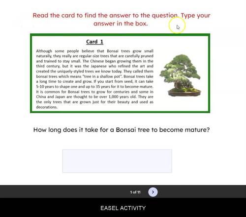 Arbor Day Activity Unusual Trees Scavenger Hunt with Easel Option