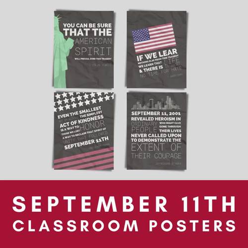 Patriot's Day (September 11th) Classroom Posters by Jenny Marie | TPT