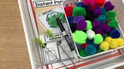 Instant Center Mats: Pom Fun (Fine Motor, Morning Work, Morning Tubs)