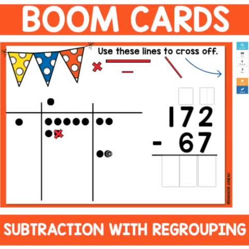 3 digit Subtraction with Regrouping Boom Cards | TPT