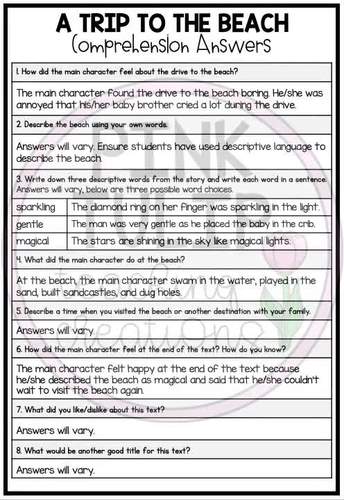 Recount Text Examples - Ten Reading Samples with Comprehension | TpT
