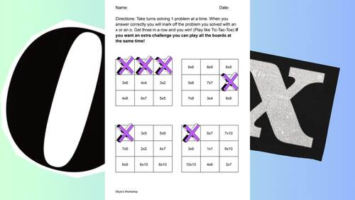 Tic Tac Toe Math Bundle by Skye's Workshop | TPT