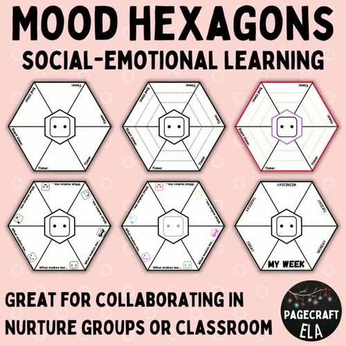 Mood Hexagon Activity | Social-Emotional Learning | Mental Health Awareness