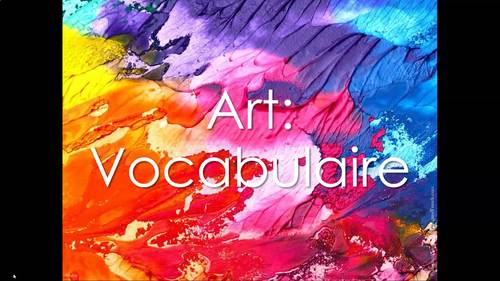 French Art Vocabulary Images by Inspired French | TPT