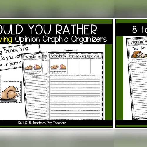 Would You Rather Opinion Writing Prompts and Graphic Organizers ...