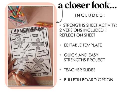 Math Strengths- Math Strengths Activity Sheet and More! Positive Math ...