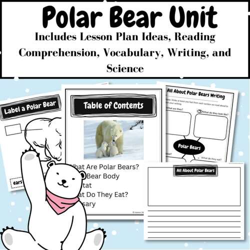 Polar Bear Unit- Includes Lesson Plan Ideas, Reading Comprehension ...