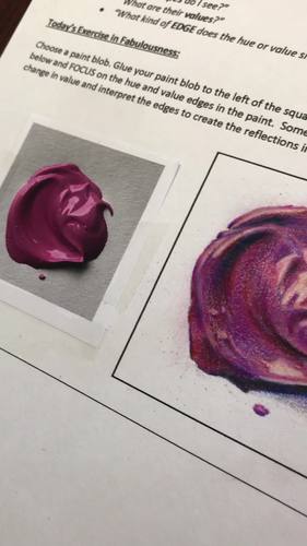 Colored Pencil Paint Blob Drawing Middle School Art High School Art Lesson