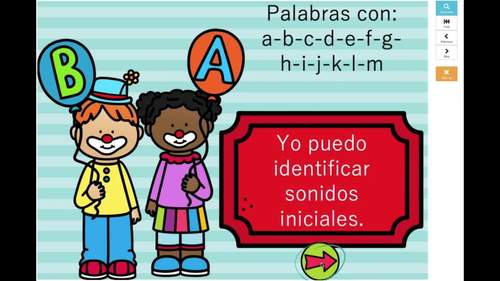 Sonido Inicial Beginning Sounds in Spanish by Recursos Arcoiris | TPT