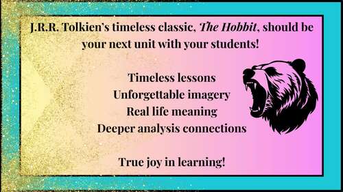 The Hobbit by J.R.R. Tolkien Test Review, Test, and Key | TPT