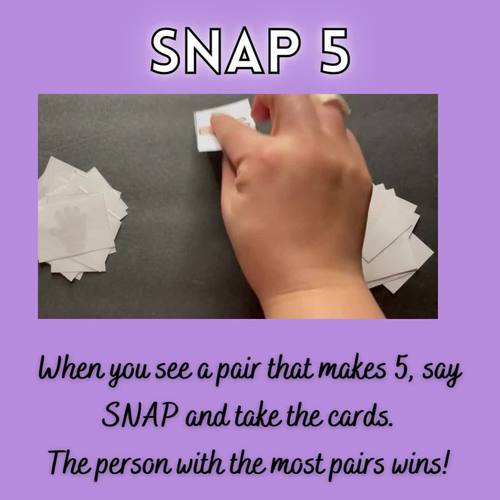 Making 5 & Making 10 Composing & Decomposing Numbers Math Game - Snap 5 ...