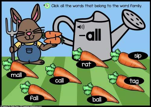 Word Families Boom Cards - Digital Task Cards to teach Phonics - First ...
