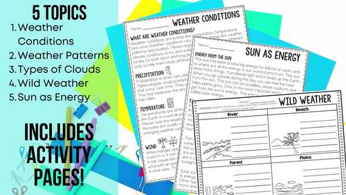 Weather and Climate Worksheets by Simply STEAM | TpT