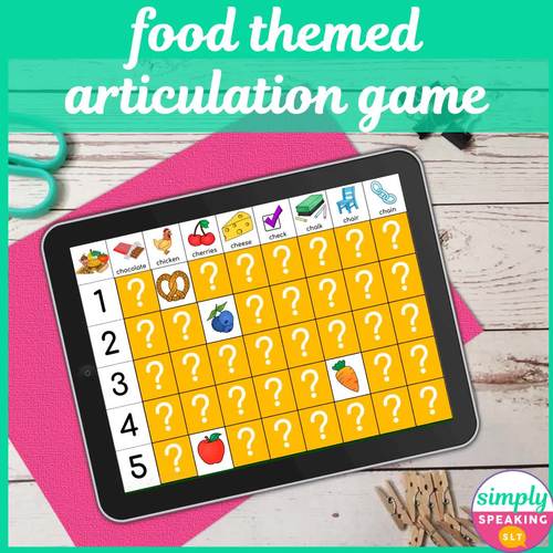 Articulation No Print No Prep Food Themed PowerPoint Games for Speech ...
