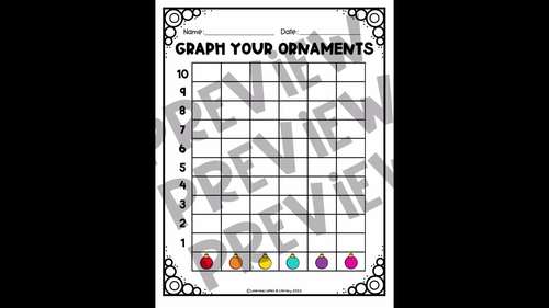 Christmas Graphing Activity Holiday Ornament Math Sorting Center ...