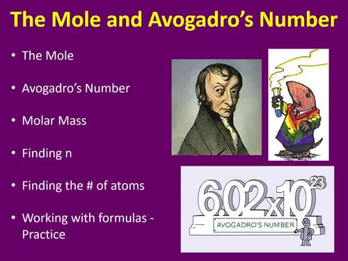 The Mole and Avogadro’s Number - A Chemistry PowerPoint Lesson, Lab and ...