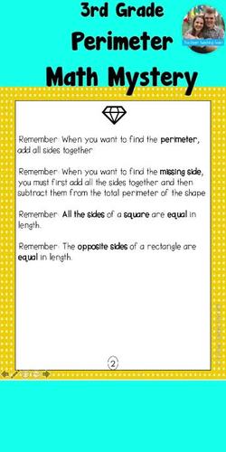 Perimeter- 3rd Grade Math Mystery Activity by Teach with Lauren Dean