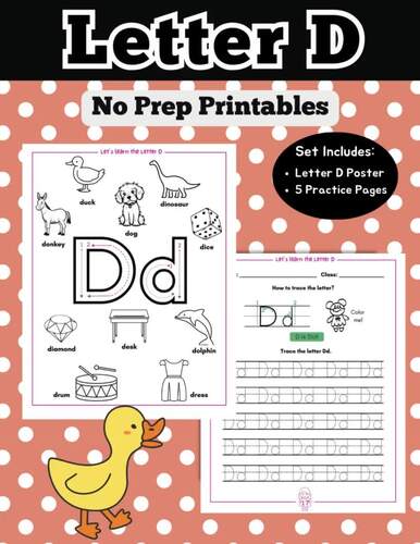 Letter D No Prep Printable / Letters Worksheets / Alphabet Activity by ...