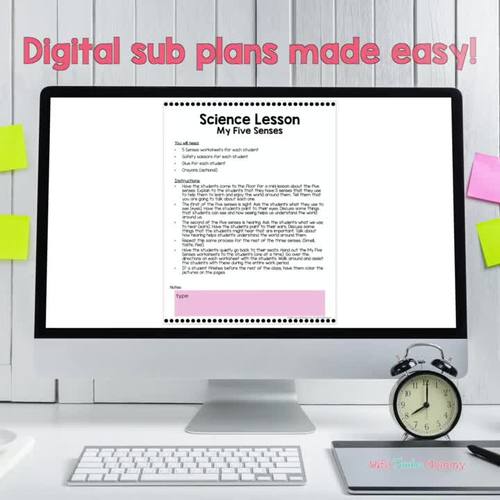 Preschool Sub Plans & Pre-K Sub Plans Digital Google Slides Set #4