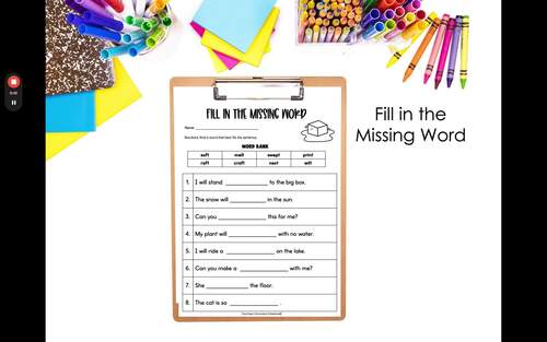 Ending T Blends xt, ct, ft, lt, nt, pt, st Worksheets and Activities ...
