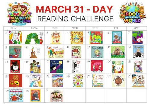 March Reading Challenge Preschool & Kindergarten | Fun Daily Reading