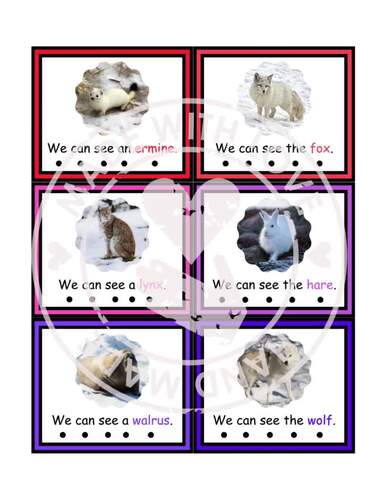 Arctic Animals Vocabulary Activity Pack "We can see..." by Alissa Walters