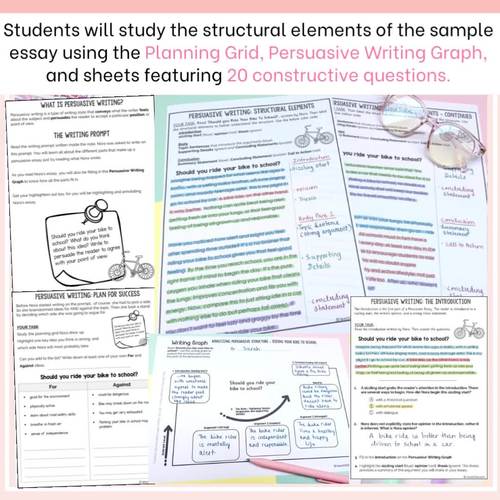 Earth Day Opinion Writing | Persuasive Writing Theme | Bike Riding Essay