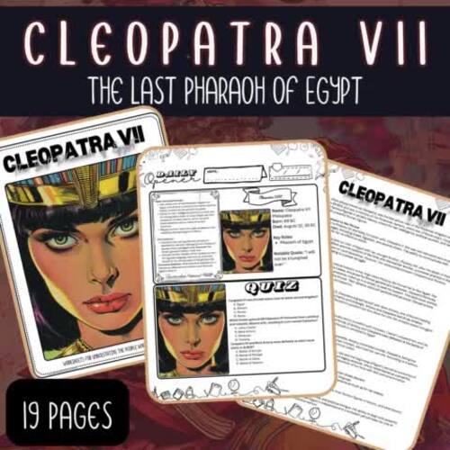 Cleopatra VII The Last Pharaoh of Egypt: Reading, Worksheet, and Writing