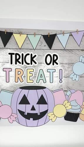 October Bulletin Board: A Pastel Trick or Treat Halloween Bulletin ...