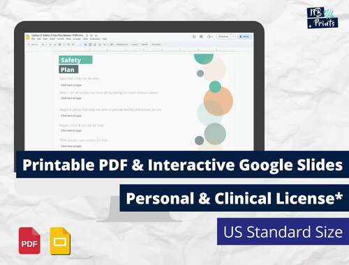 Option 2: Printable Safety Crisis Plan Worksheet PDF Worksheet and ...